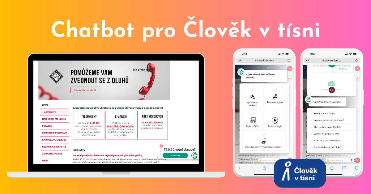Chatbot pro neziskové organizace - sefbot.cz